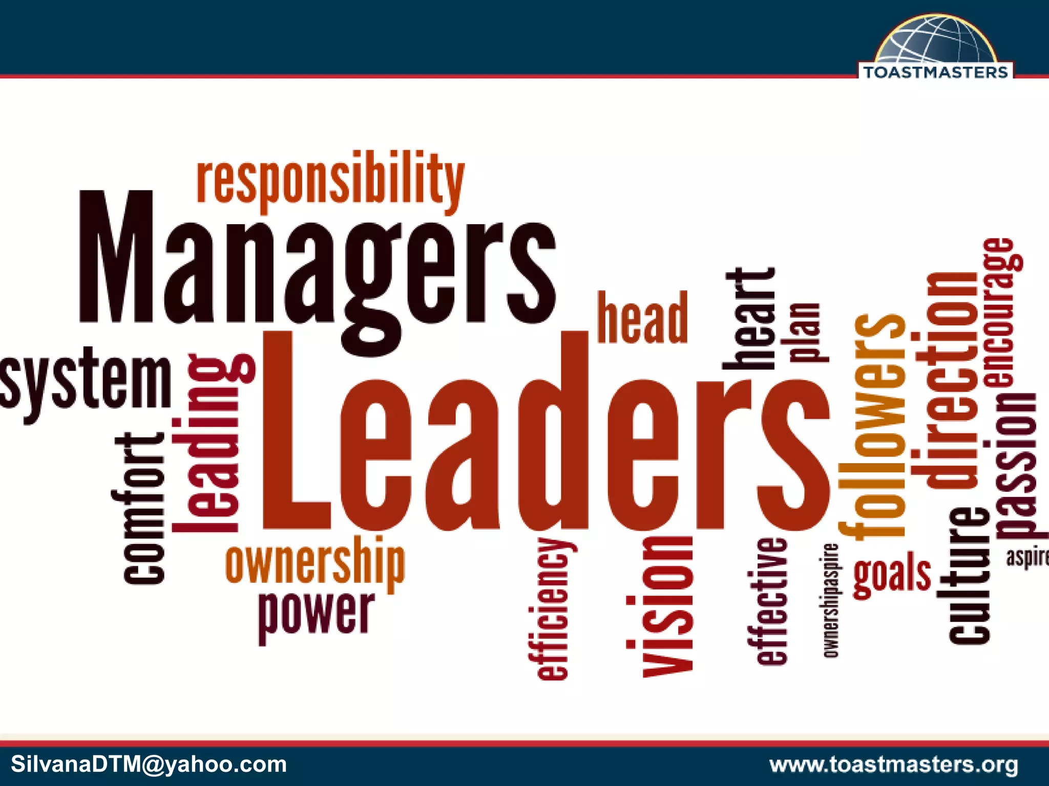 Toastmasters and Leadership Building | PPTX | Executive Leadership ...