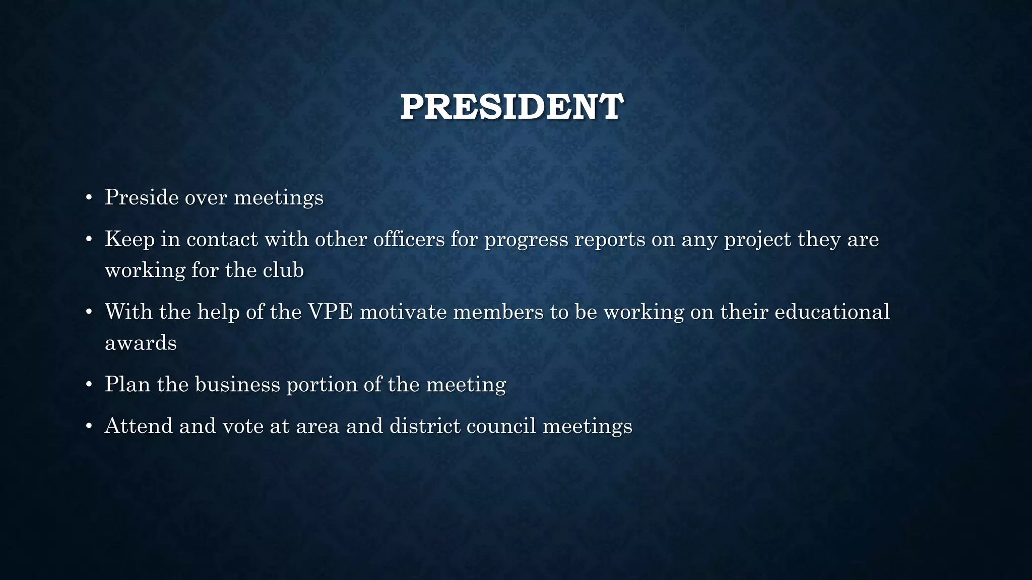 Toastmaster’s club officers speech | PPTX