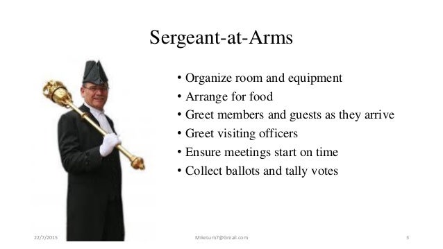 Seargeant At Arms – Sergeant Of Arms – WDLO