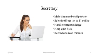 Toastmasters Club Officers Training | PDF