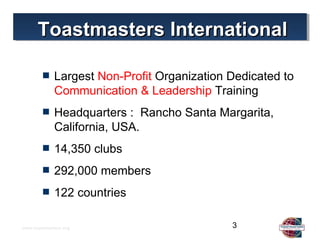 Toastmasters introduction (中原大學) | PPT