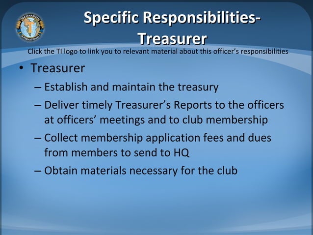 Toastmasters Officers Presentation | PPT