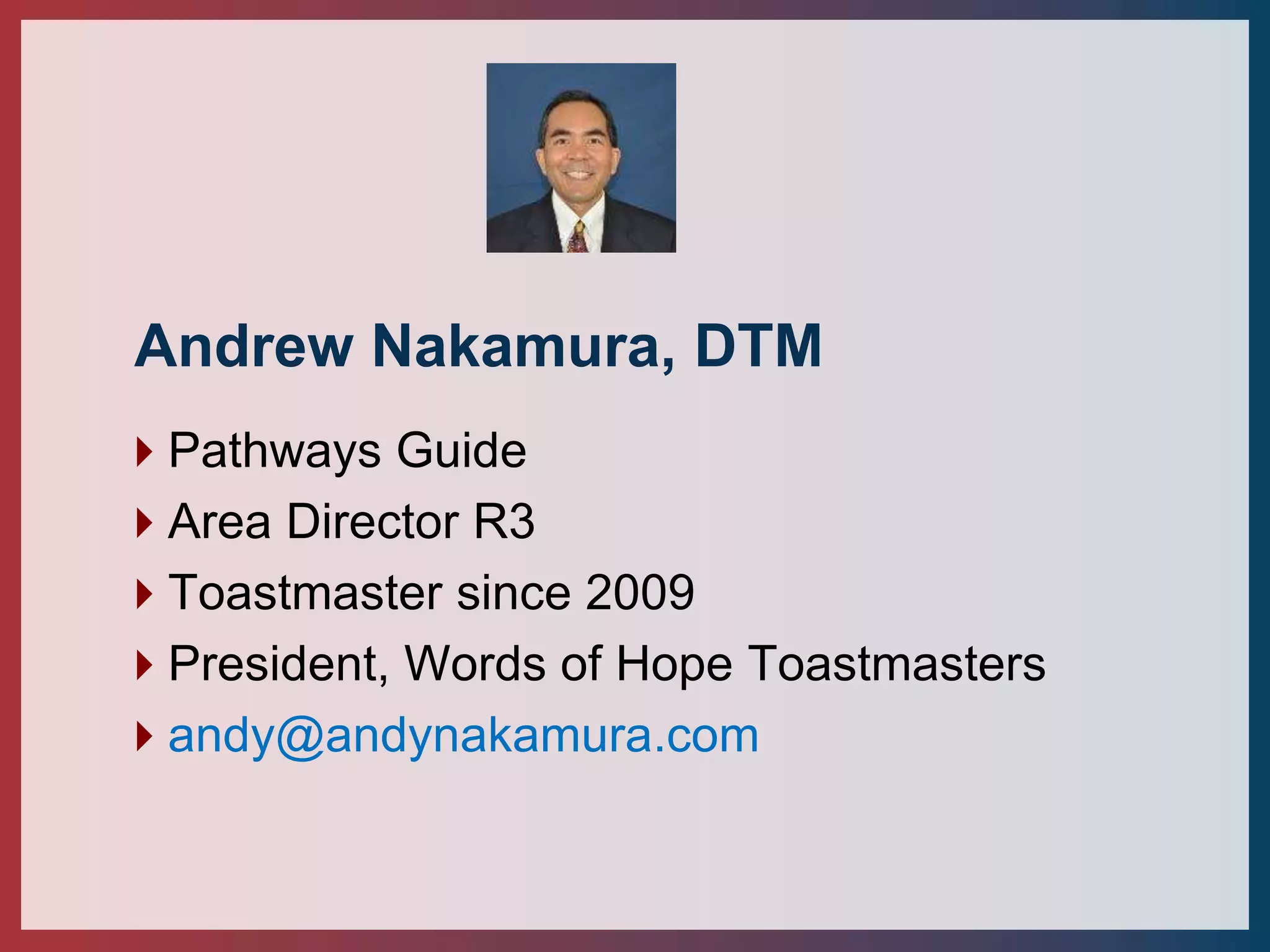Toastmasters Pathways Journey | PPTX