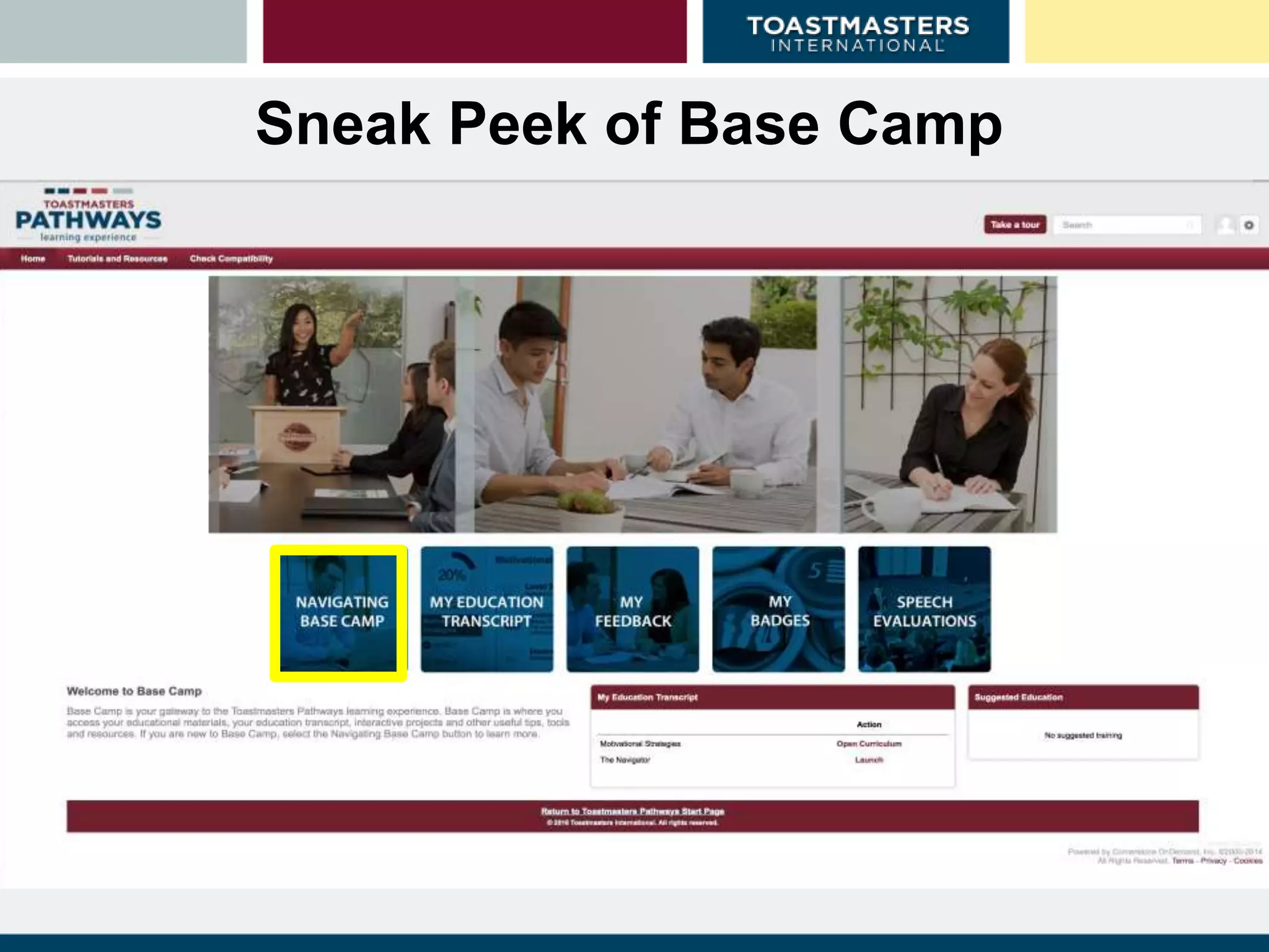 Toastmasters Pathways Learning Experience Update | PPTX | Resume Writing and Advice | Job Search