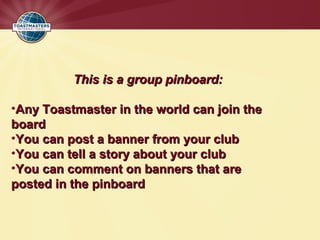 Toastmasters Pinterest Banner Group Pinboard | PPT