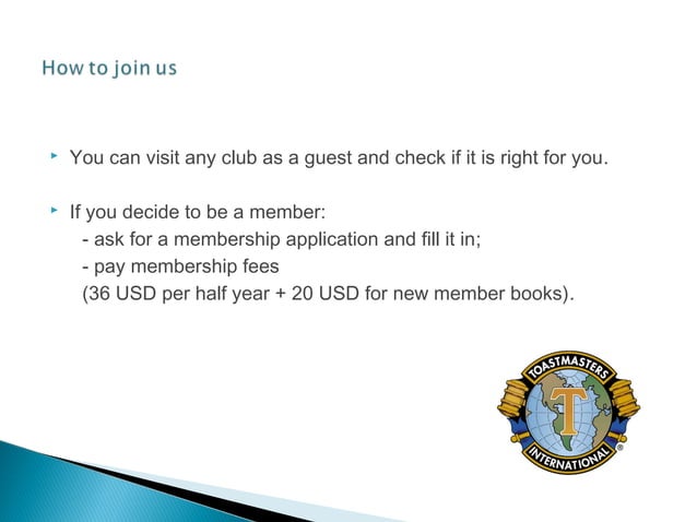 Toastmasters Presentation | PPT