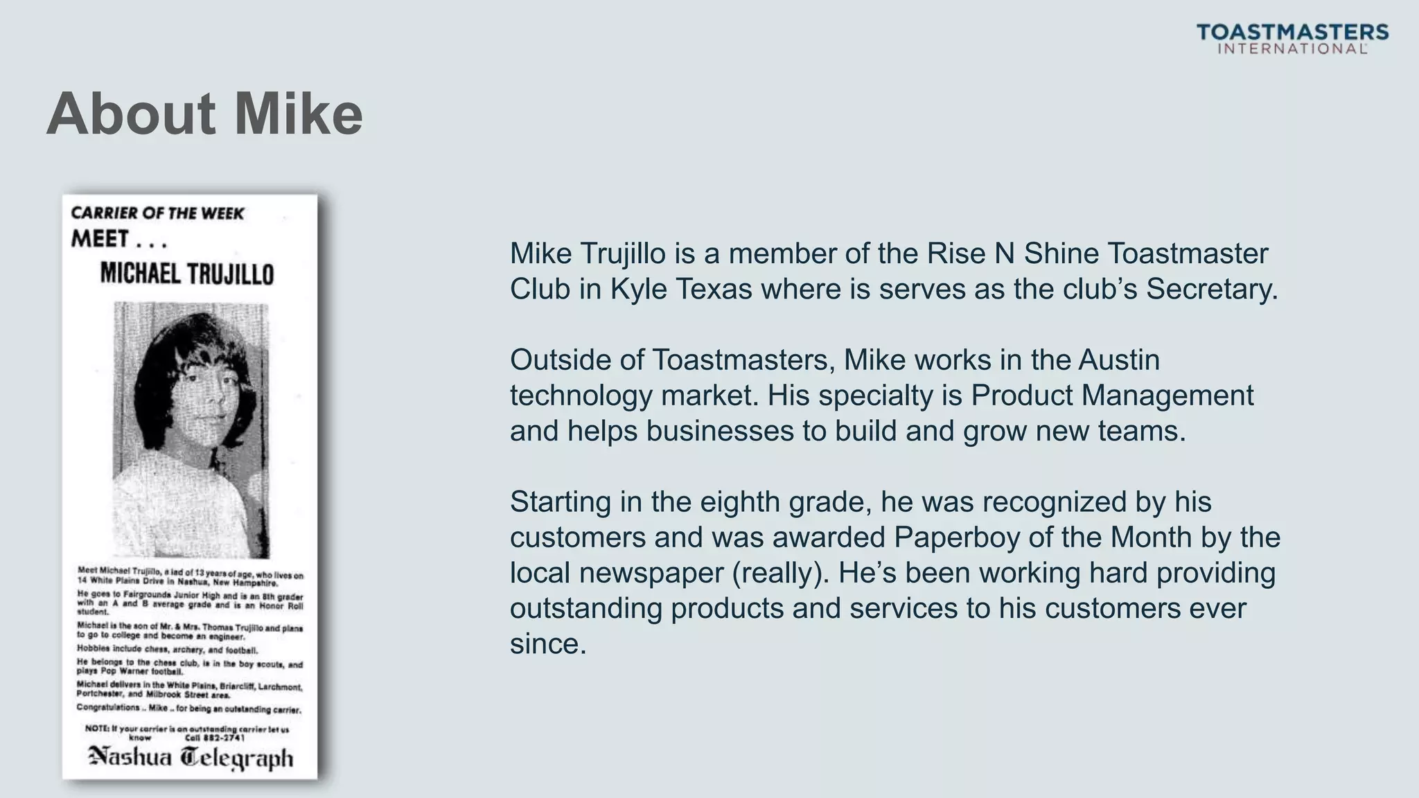 Toastmasters secretary training feb 2019 | PPTX