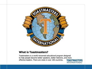 Toastmasters Youth Leadership Farrington High School - Session One | PPT