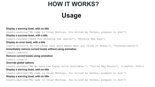 How to Add Toastr for Notification ? | PPT