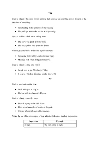 To, at, in, into | PDF