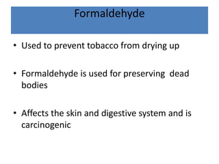 Tobacco and it's effect on health - review | PPTX