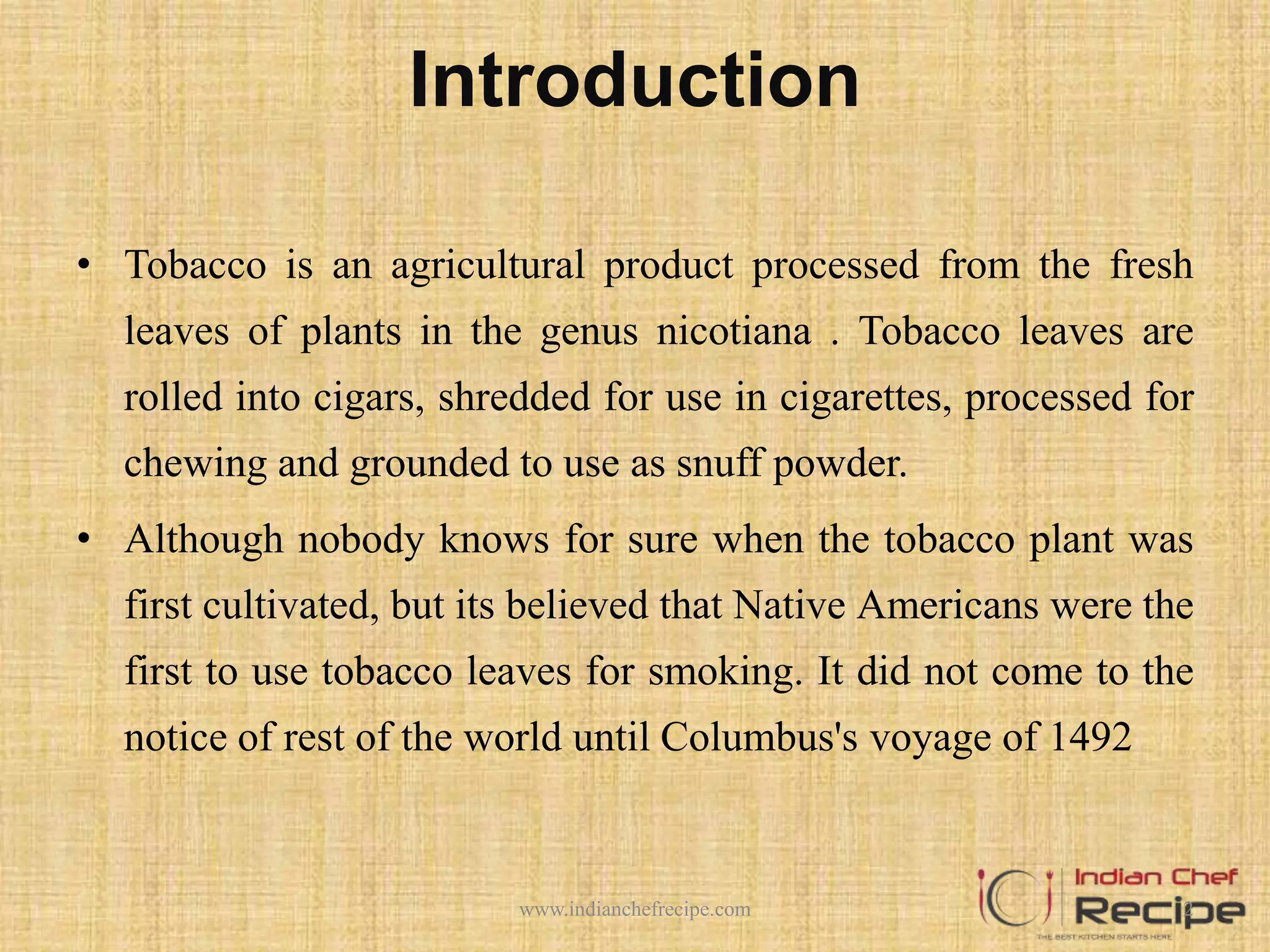 Tobacco | PPTX