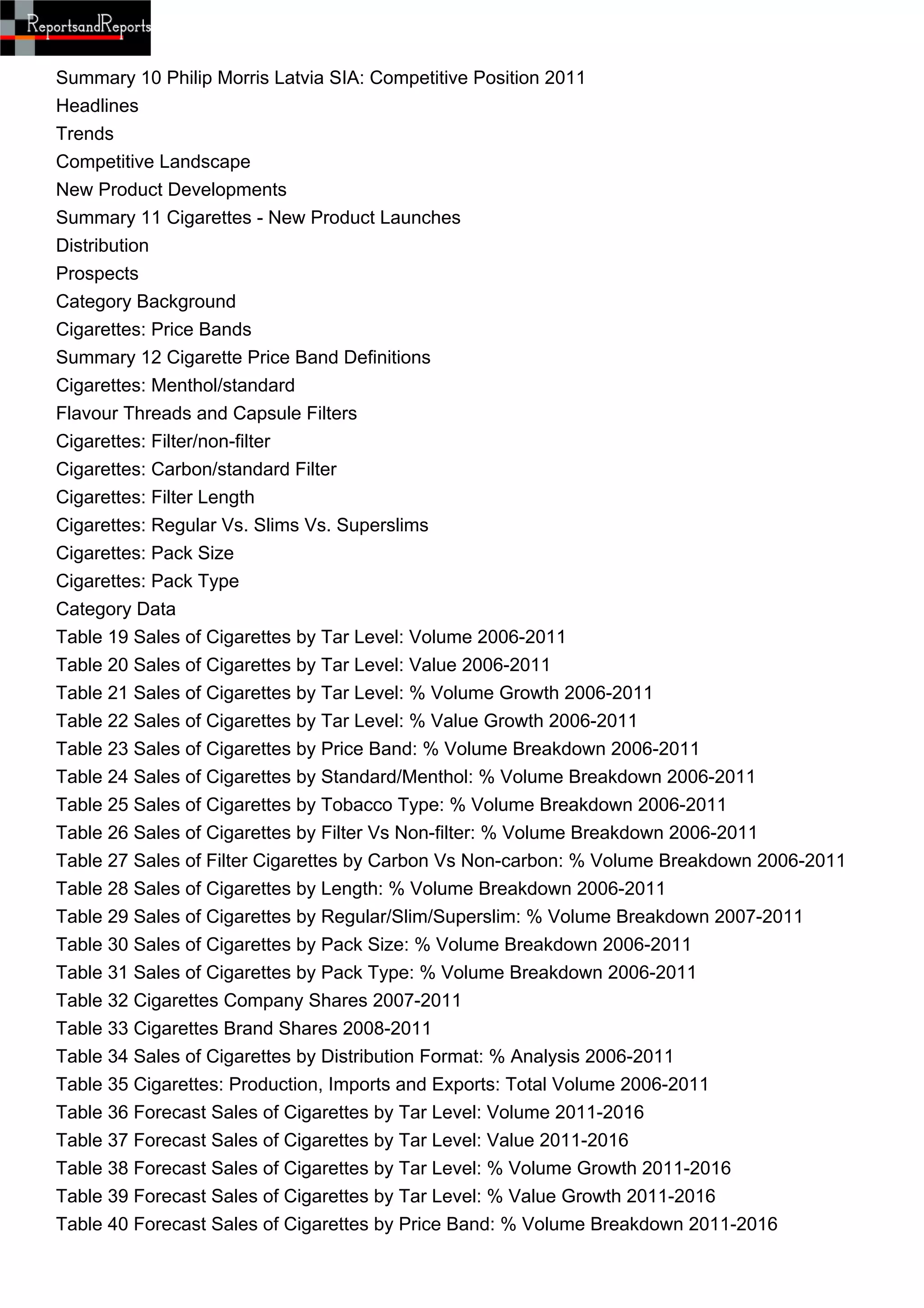 Tobacco in Latvia | PDF