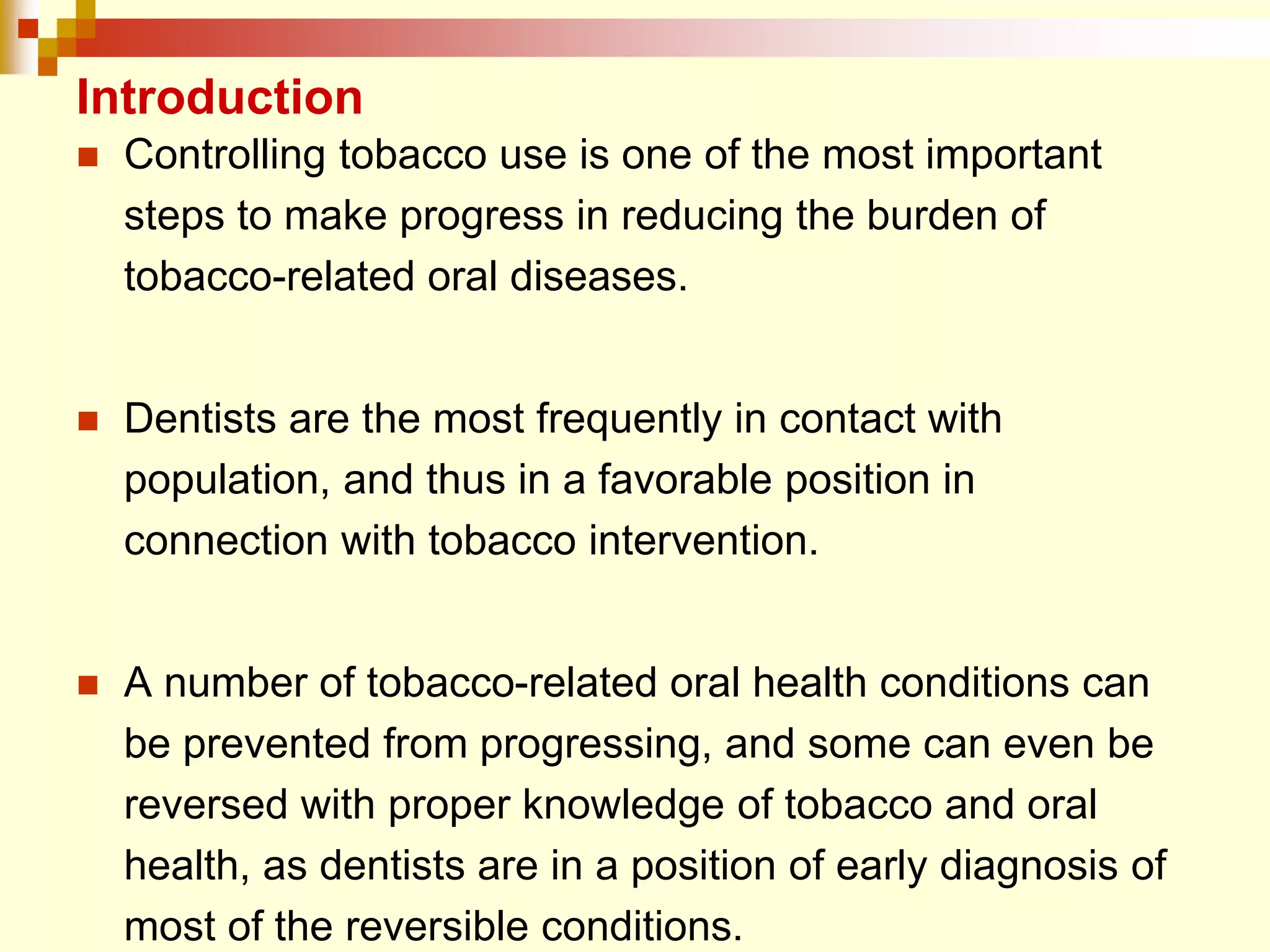 TOBACCO and oral health.ppt | Illegal Drugs, Tobacco, eCigarettes ...