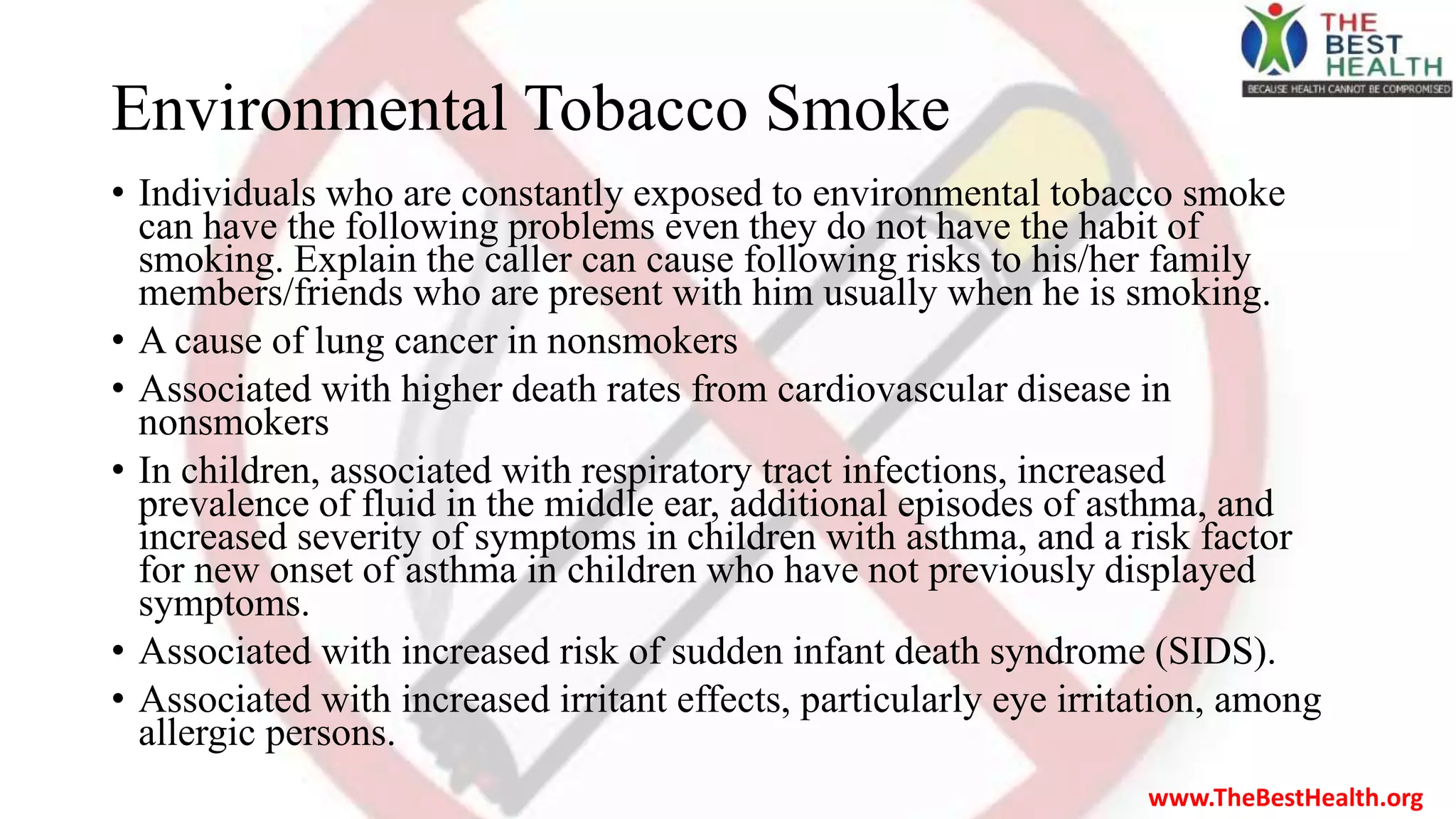 Tobacco awareness ppt - smoking ppt | PPTX
