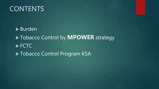 Tobacco control | PPTX