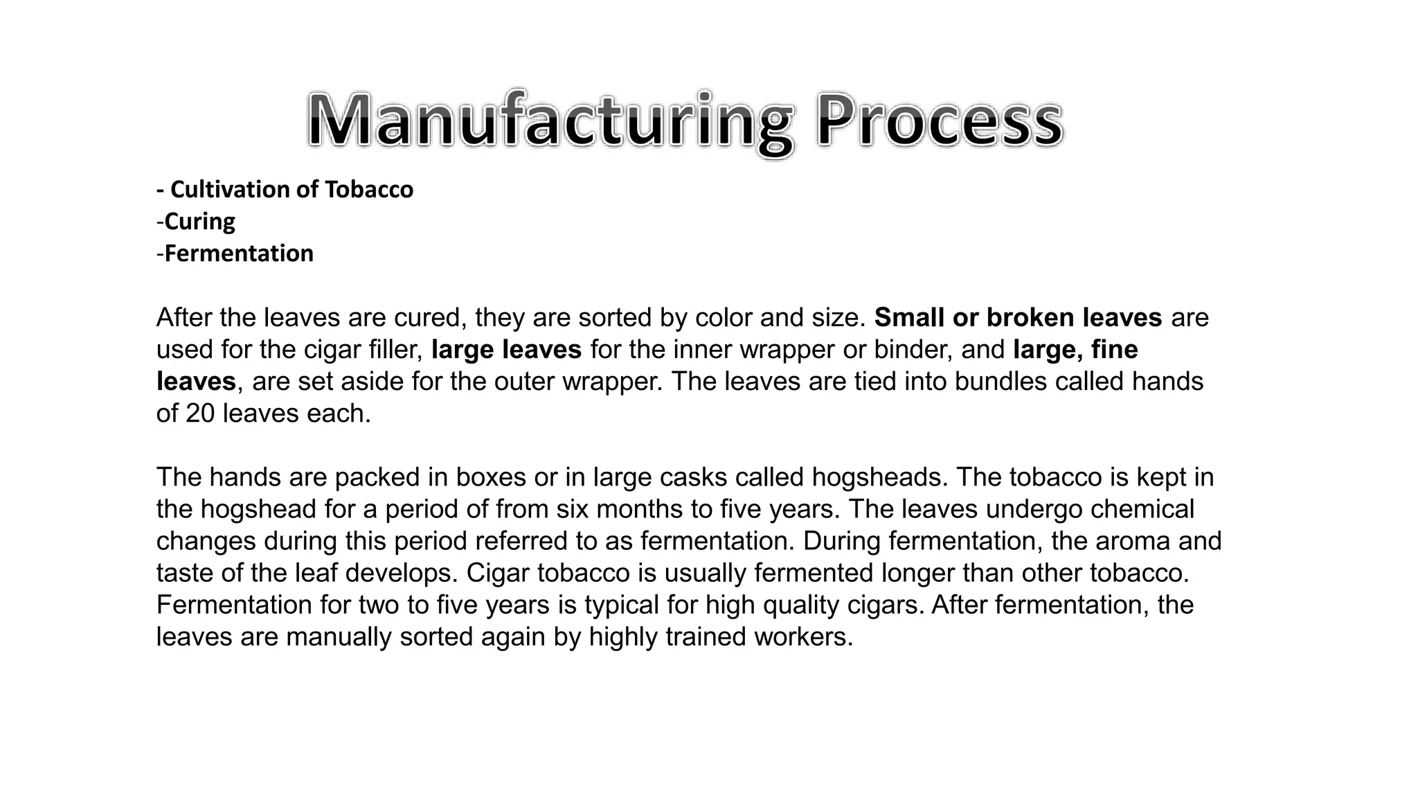 Tobacco final introduction cigar cigarette history | PPTX