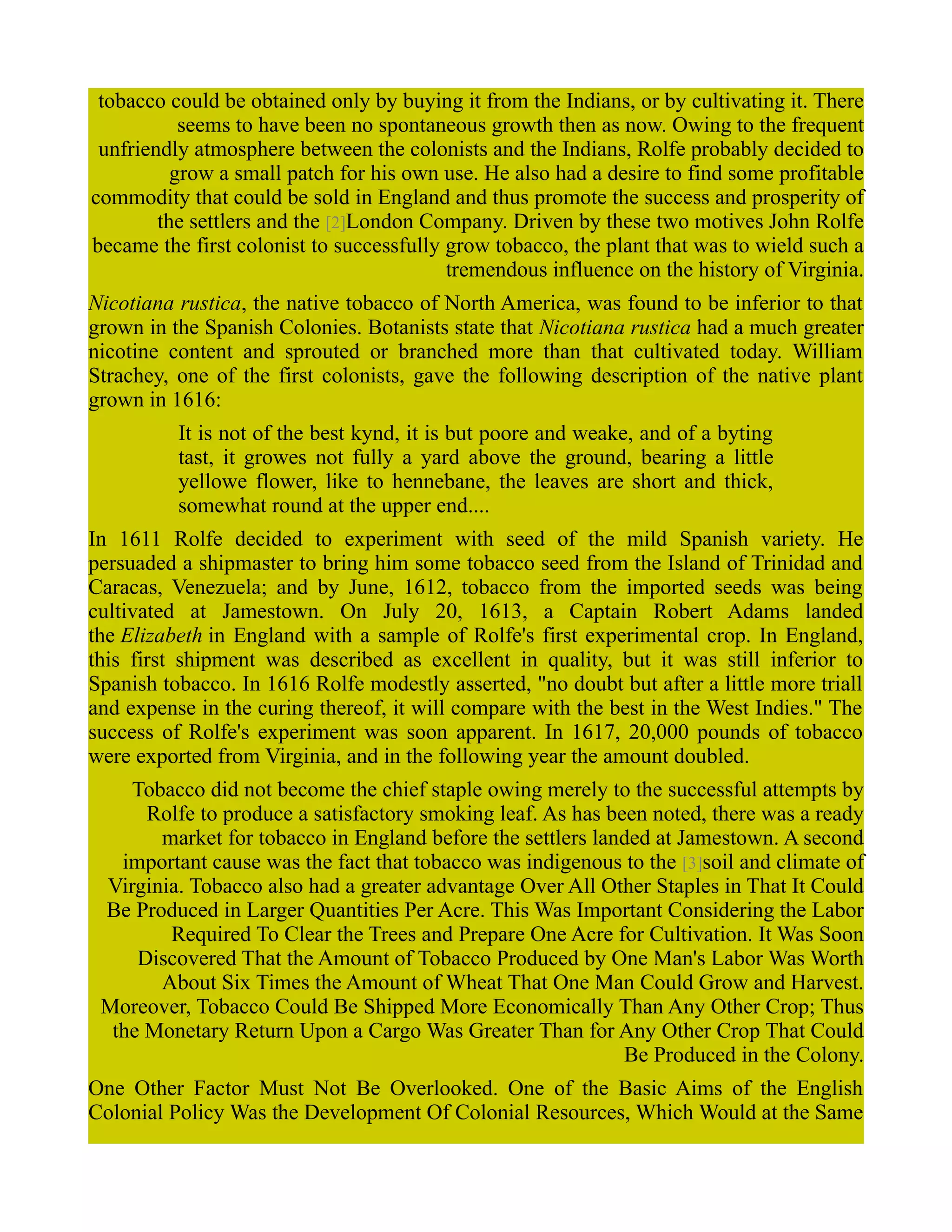 Tobacco In Colonial Virginia | PDF