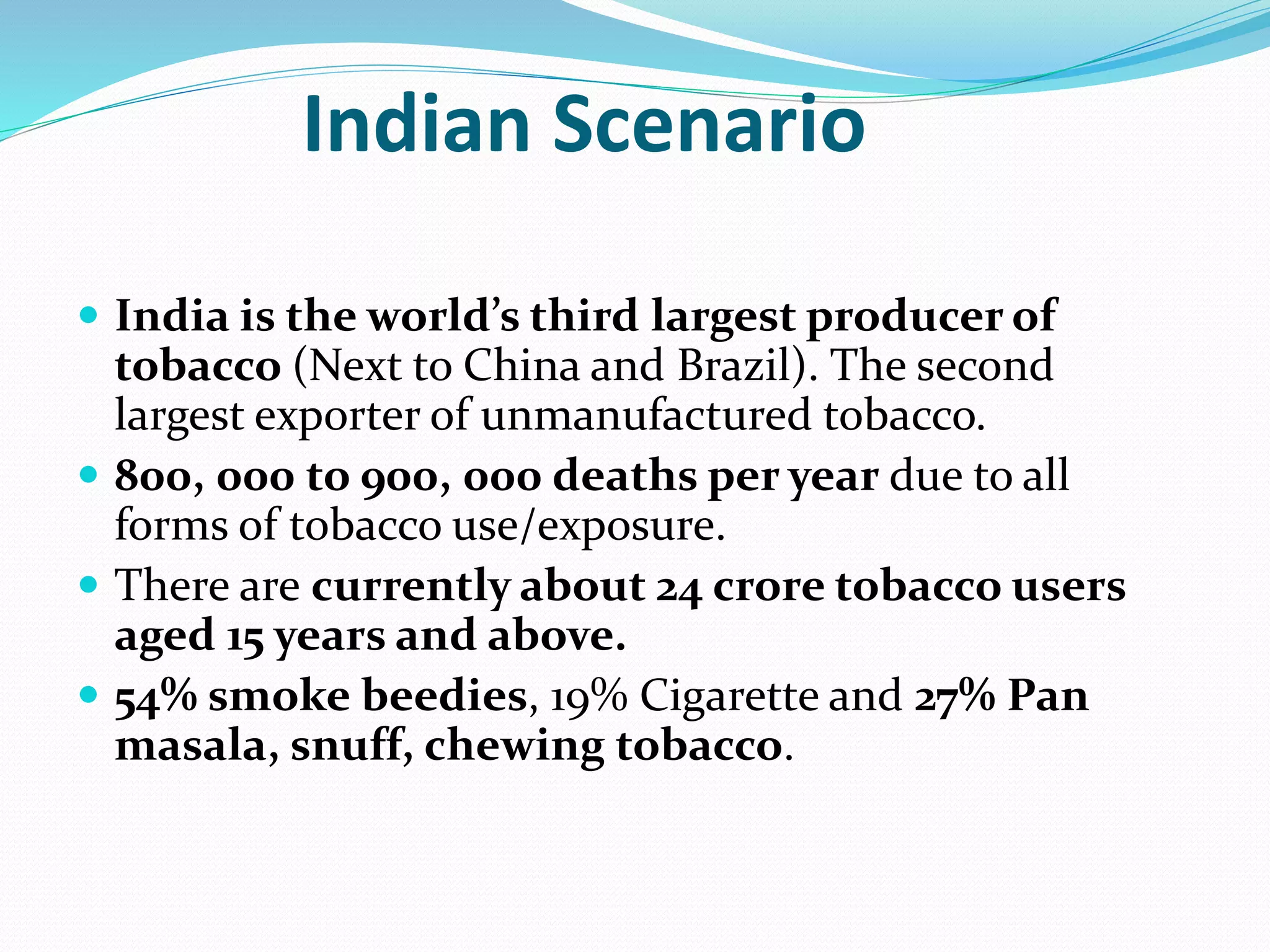 Tobacco- Impact on Health and Cancer | PPTX