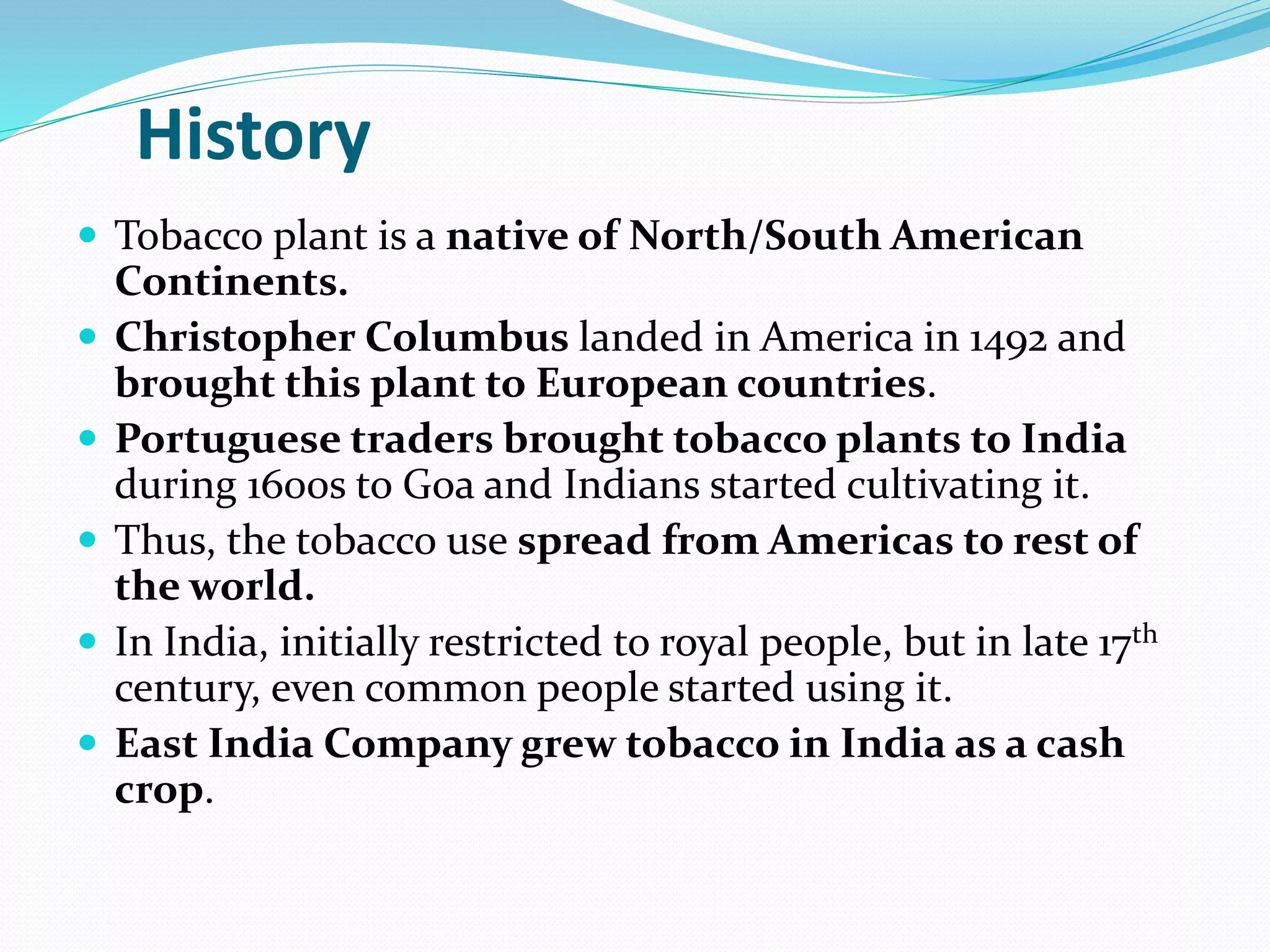 Tobacco- Impact on Health and Cancer | PPTX