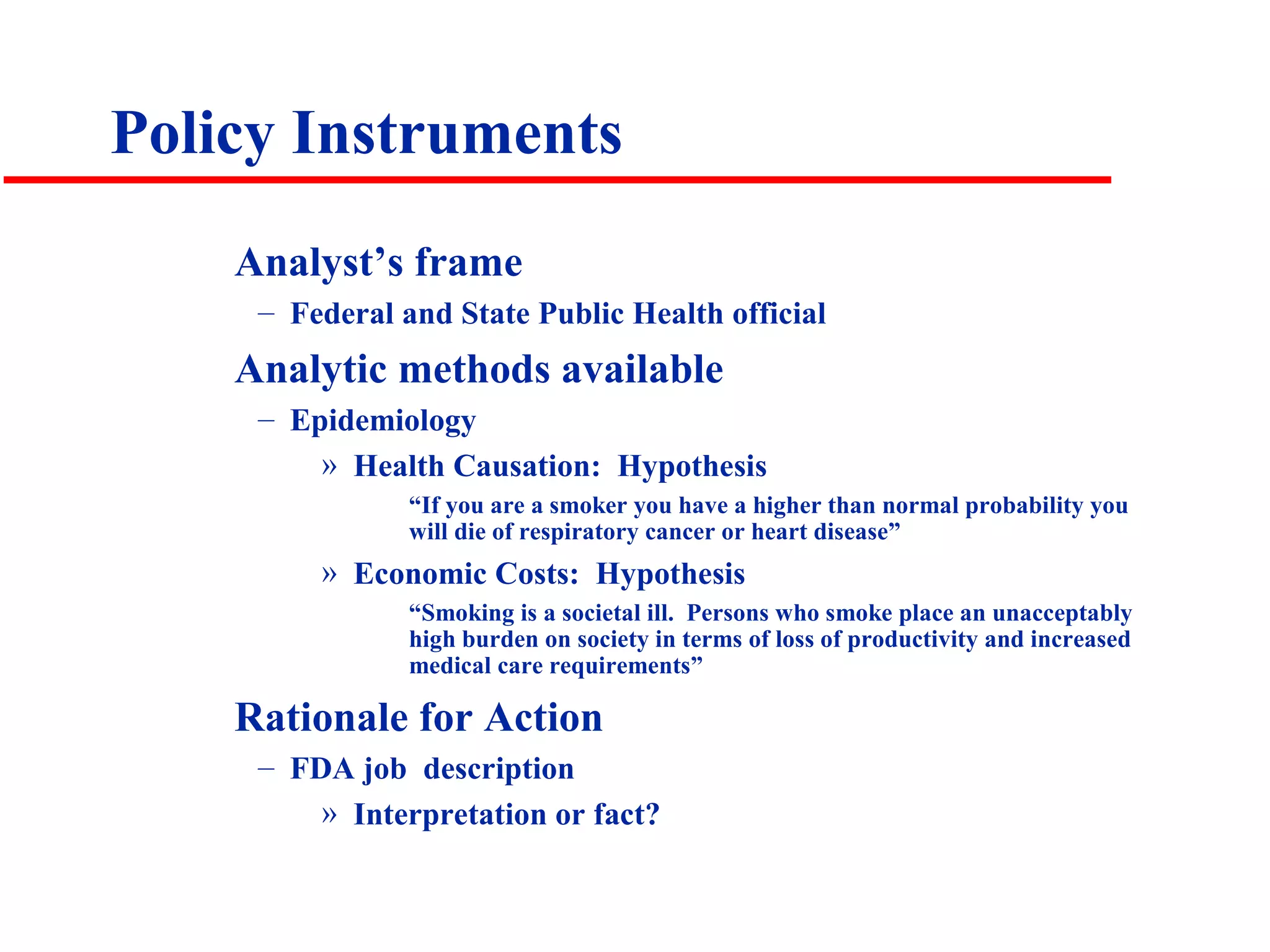 Tobacco policy analysis_revised | PPT
