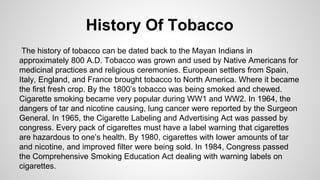 Tobacco (project 2) | PPTX