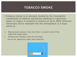 Tobacco smoke and it’s effects on gas exchange | PPTX