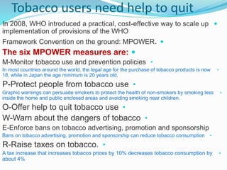 Tobacco smoking and its bad effects | PPTX