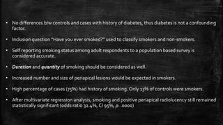 Tobacco smoking and radiographic periapical status | PPTX