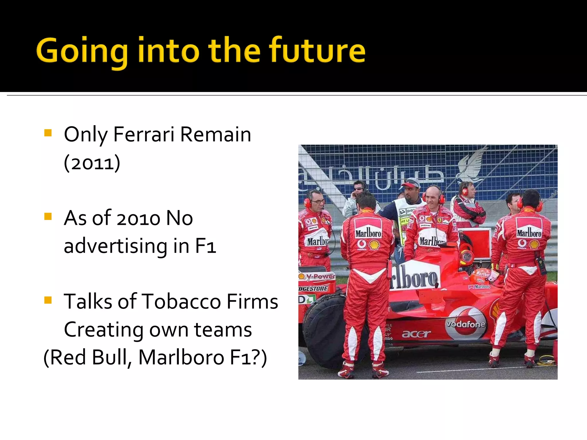 Tobacco Sponsorship In F1 | PPT | Illegal Drugs, Tobacco, eCigarettes ...