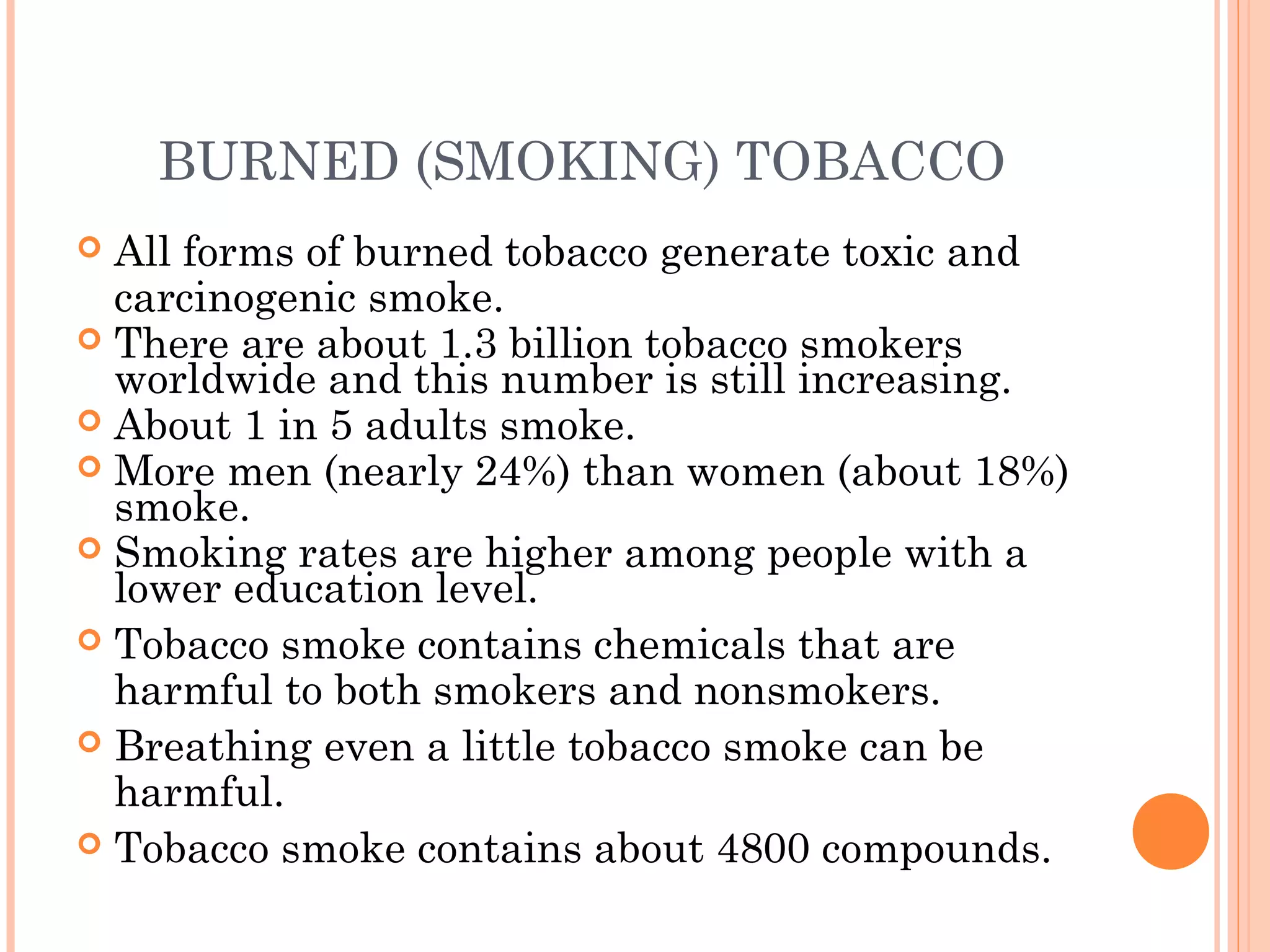 Harmful Health Effects of Tobacco consumption | PPT
