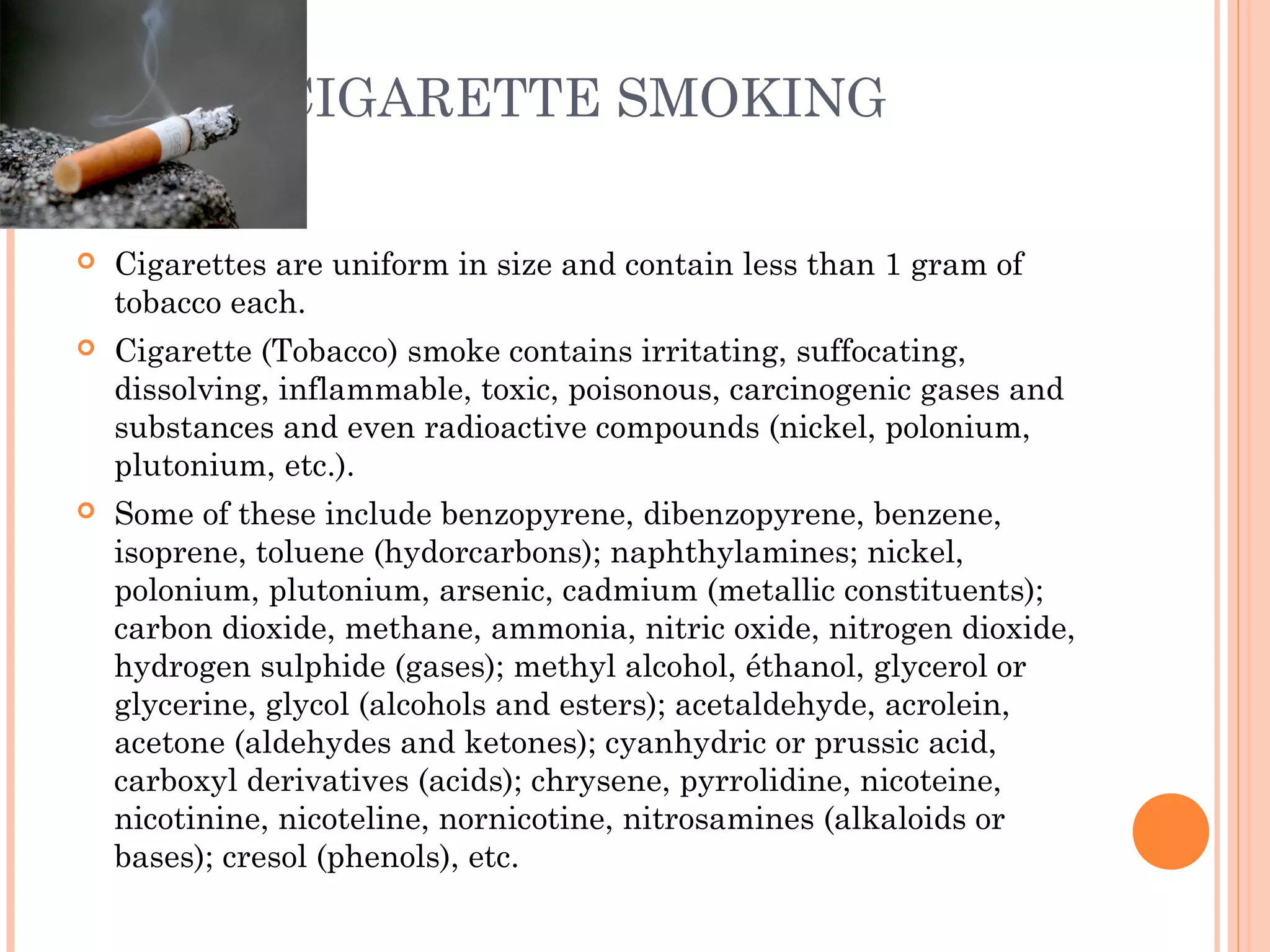 Harmful Health Effects of Tobacco consumption | PPT