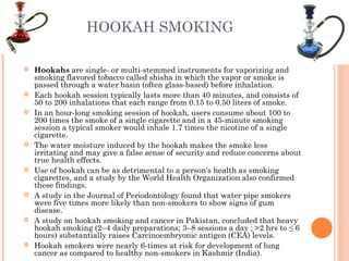 Harmful Health Effects of Tobacco consumption | PPT