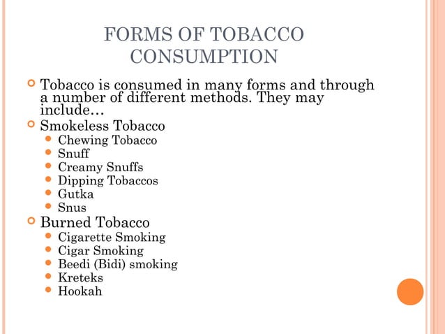 Harmful Health Effects of Tobacco consumption | PPT | Illegal Drugs ...