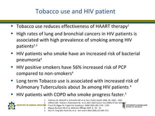 Tobacco use and hiv | PPT | Lung and Respiratory Health | Diseases and ...