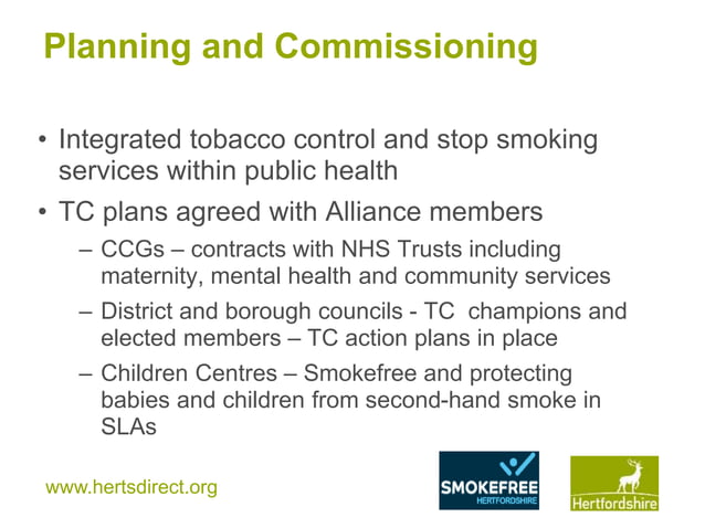 The future of tobacco control strategies - Hertfordshire | PPT