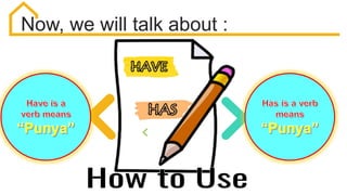 Materi To Be (Is, Am, Are) and (Have/ Has) | PDF