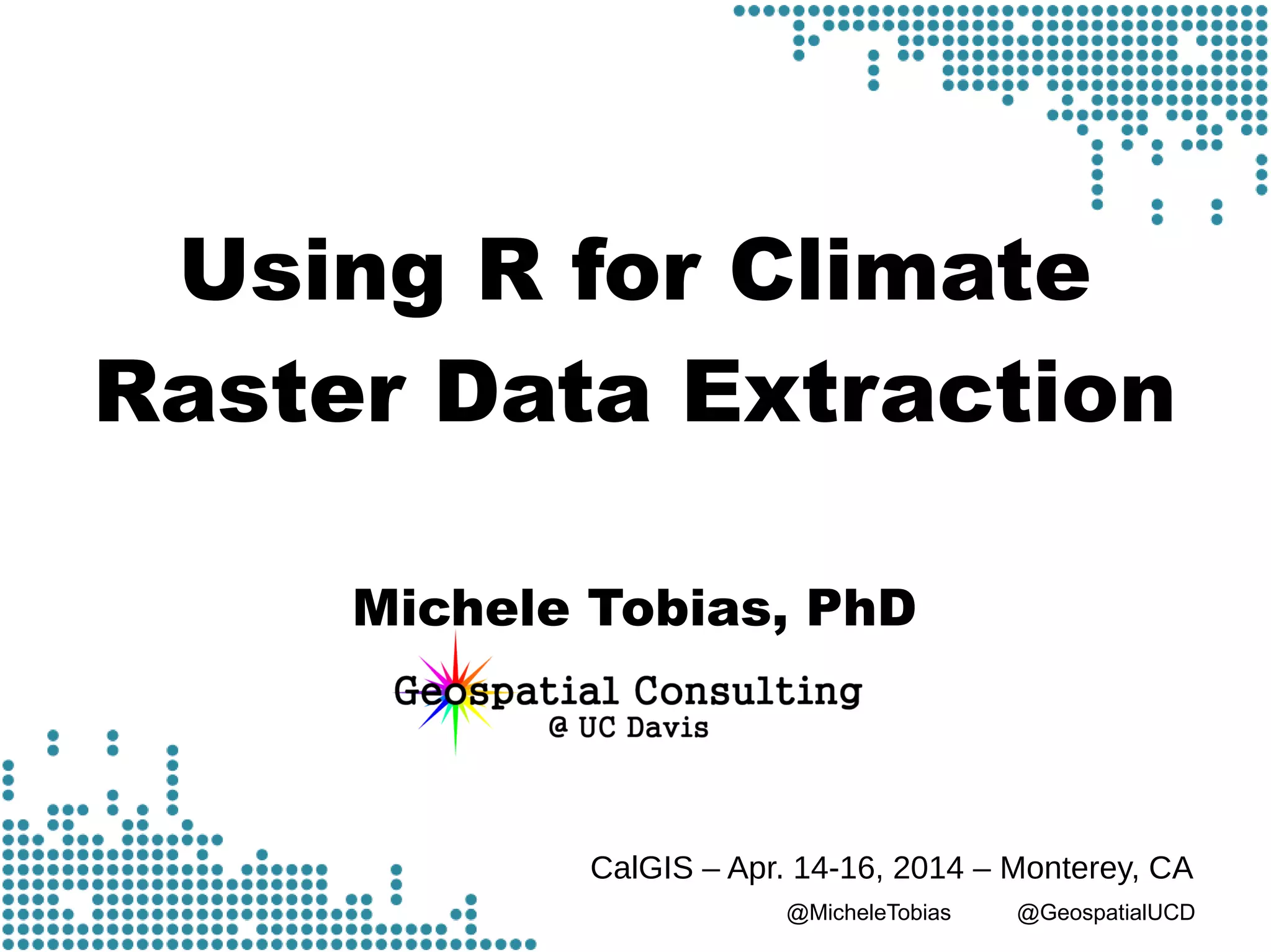 Using R for Climate Raster Data Extraction | PDF