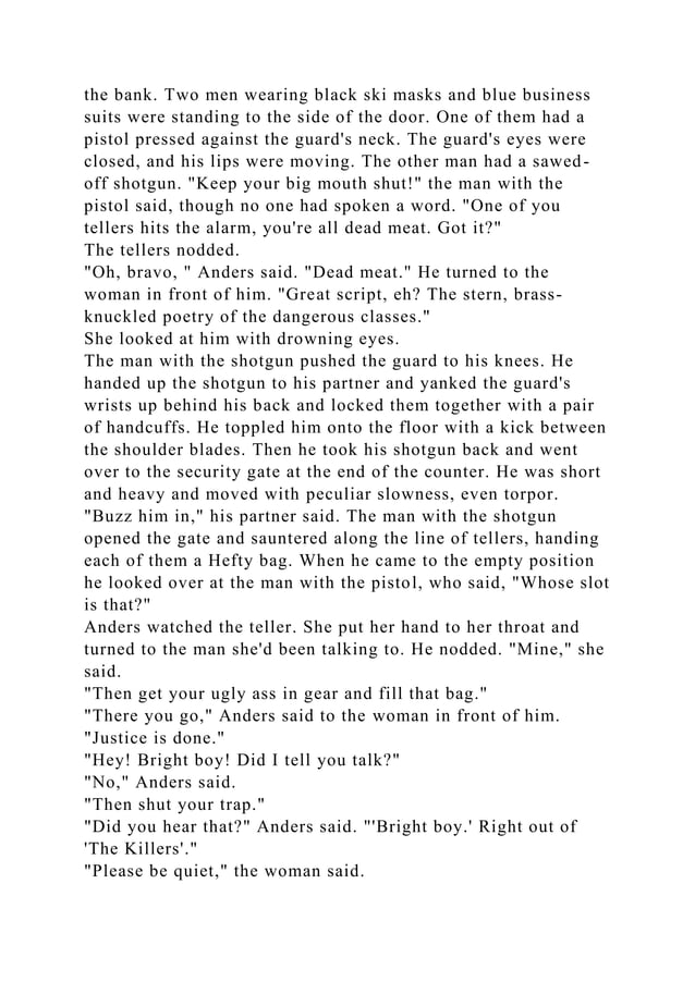 Tobias Wolffs short story, Bullet in the Brain Reprinted by p.docx