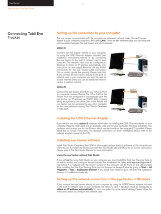 Tobii T60 T120 User Manual | PDF