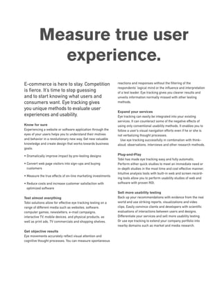 Tobii Usability Brochure | PDF | Technology & Computing