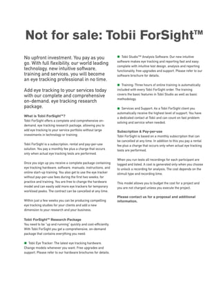 Tobii Usability Brochure | PDF | Technology & Computing