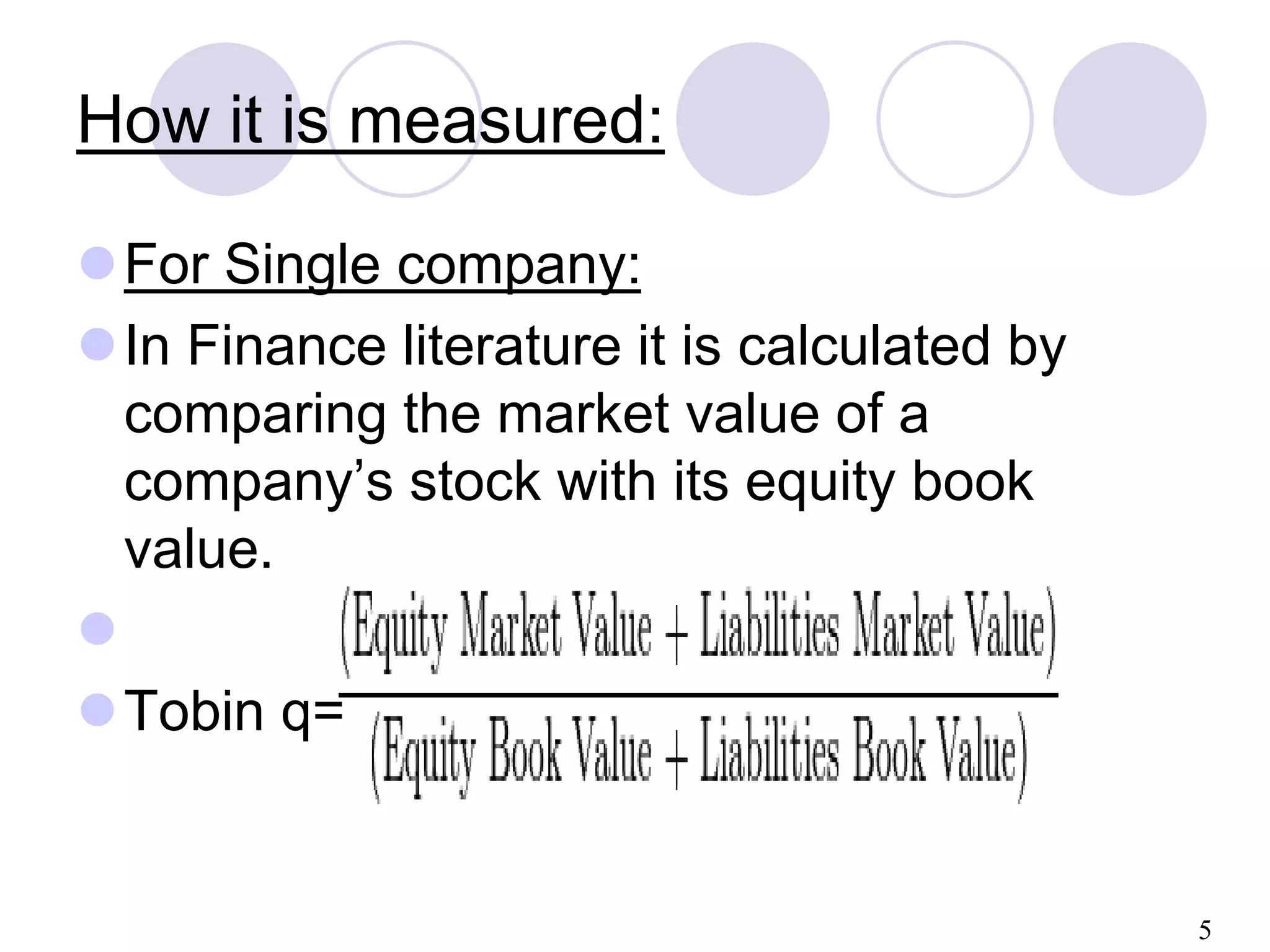 Tobin’s q theory | PPT