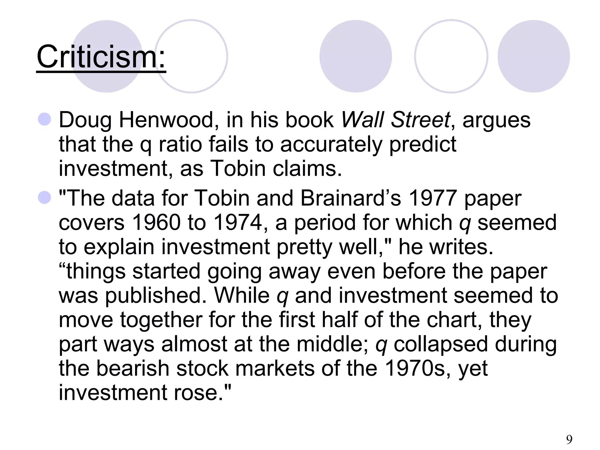 Tobin’s q theory | PPTX