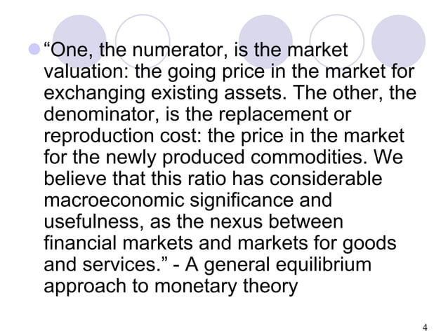 Tobin’s q theory | PPTX | Stocks and Bonds | Personal Investing
