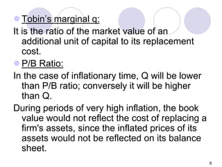 Tobin’s q theory | PPTX