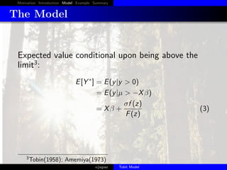 Tobit Model | PDF