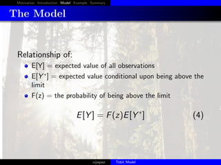 Tobit Model | PDF