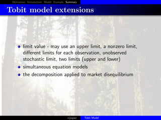 Tobit Model | PDF | Business Accounting & Finance | Business