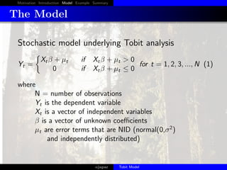 Tobit Model | PDF